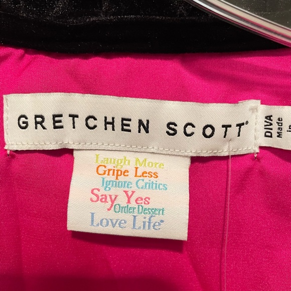 Jude Connally | Dresses | Gretchen Scott Black Velvet Dress Diva Size ...